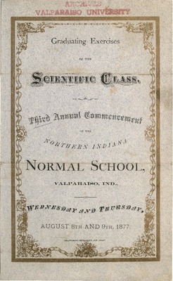 "Old School Catalog 1877, Graduating Exercises of the Scientific Class ...