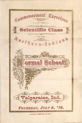 "Old School Catalog 1876, Graduating Exercises of the Scientific Class ...